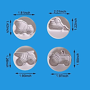 INSPEE 8 Pcs Baking Cutter Mold Vehicle Cake Fondant Transport Car Cookie Plunger DIY Decorating Tools