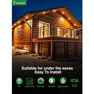 zouzai 24 Pack 4 Inch Ultra-Thin LED Recessed Ceiling Light with Junction Box 5CCT Adjustable Dimmable Can-Killer Downlight - ETL and Energy Star Certified (24 Pack 5CCT White, 4 Inch)