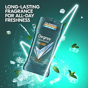 Degree Men Antiperspirant Deodorant Cool Rush 12 Count 72-Hour Sweat and Odor Protection Antiperspirant For Men With Body Heat Activated Technology 2.7 oz