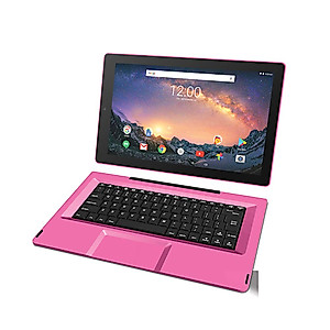 RCA 2018 Newest Premium High Performance Galileo 11.5" 2-in-1 Touchscreen Tablet PC Intel Quad-Core Processor 1GB RAM 32GB Hard Drive Webcam WiFi Bluetooth Android 6.0-Pink