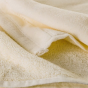 Creative Scents Cotton Fingertip Towels Set - 4 Pack - 11 x 18 Inches Decorative Extra-Absorbent and Soft Terry Towel for Bathroom - Powder Room, Guest and Housewarming Gift (Cream and Brown)