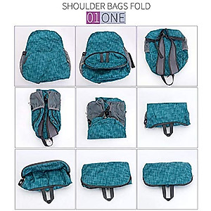 BROGEND Casual Small Backpack Folderable Daypack 15L for Hiking and Traveling (15L-Foldable, Black-F)