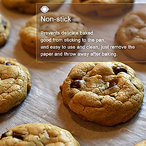 300 PCS Parchment Paper Sheets - OAMCEG 12x16 Inch No Chemical Non-Stick Unbleached Pre-Cut Parchment Paper with a Silicone Brush, for Baking Grilling Air Fryer Steaming Bread Cup Cake Cookie