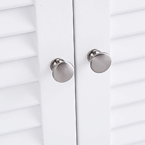 GOFLAME Bathroom Cabinet Wall Mounted, Wood Medicine Cabinet Storage Organizer with 2 Doors and 1 Shelf, Wall Cabinet with Adjustable Shelf, Simple and Modern Style, White