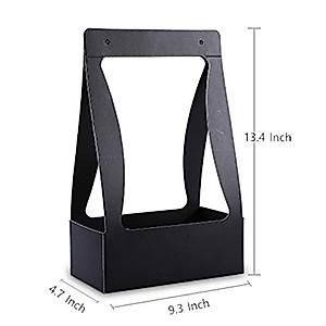 BBJ Craft Paper Gift Bags for Flower Bouquet Florist Bouquet Packaging Bag with Handle, 5 Pcs (Pink)