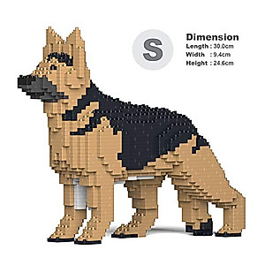 JEKCA German Shepherd 01S-M01 | Plastic Building Blocks | Age 14+