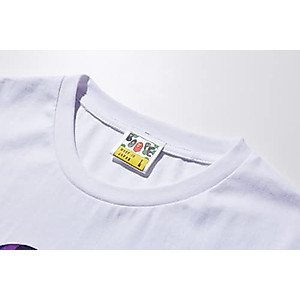 Unisex The Bathing Ape Head Short Sleeve Neck T-shirt Ape Head Cartoon Print Loose T-shirt (1,Medium,Medium)