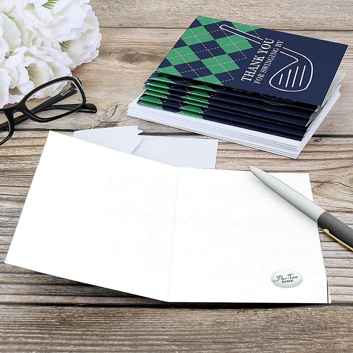 Par-Tee Time - Golf - Birthday or Retirement Party Thank You Cards (8 count)