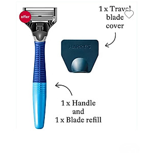 Harry's Razor With 2 Blade Cartridges Navy Blue
