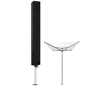 Epicover Clothes Drying Rack Cover, 210D Waterproof Protective Cover with Zipper for Outdoor Clothes Drying Rack, Drying Rack Protect, 63 x 6 x 6 inches