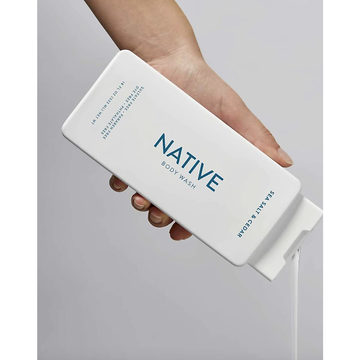 Native Body Wash Contains Naturally Derived Ingredients | For Women & Men, Sulfate, Paraben, & Dye Free Leaving Skin Soft and Hydrating | Sea Salt & Cedar 18 oz - 2 Pk