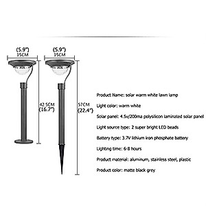 WHYSFX Solar Lawn Light Waterproof Outdoor LED Super Bright Home Decorative for Courtyard Garden Landscape Lawn lamp