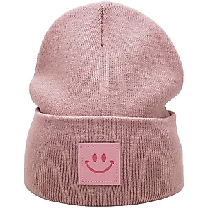 55cube Knit Cuffed Beanie for Women & Men - Stay Warm and Stylish All Season Baby Pink Beanie