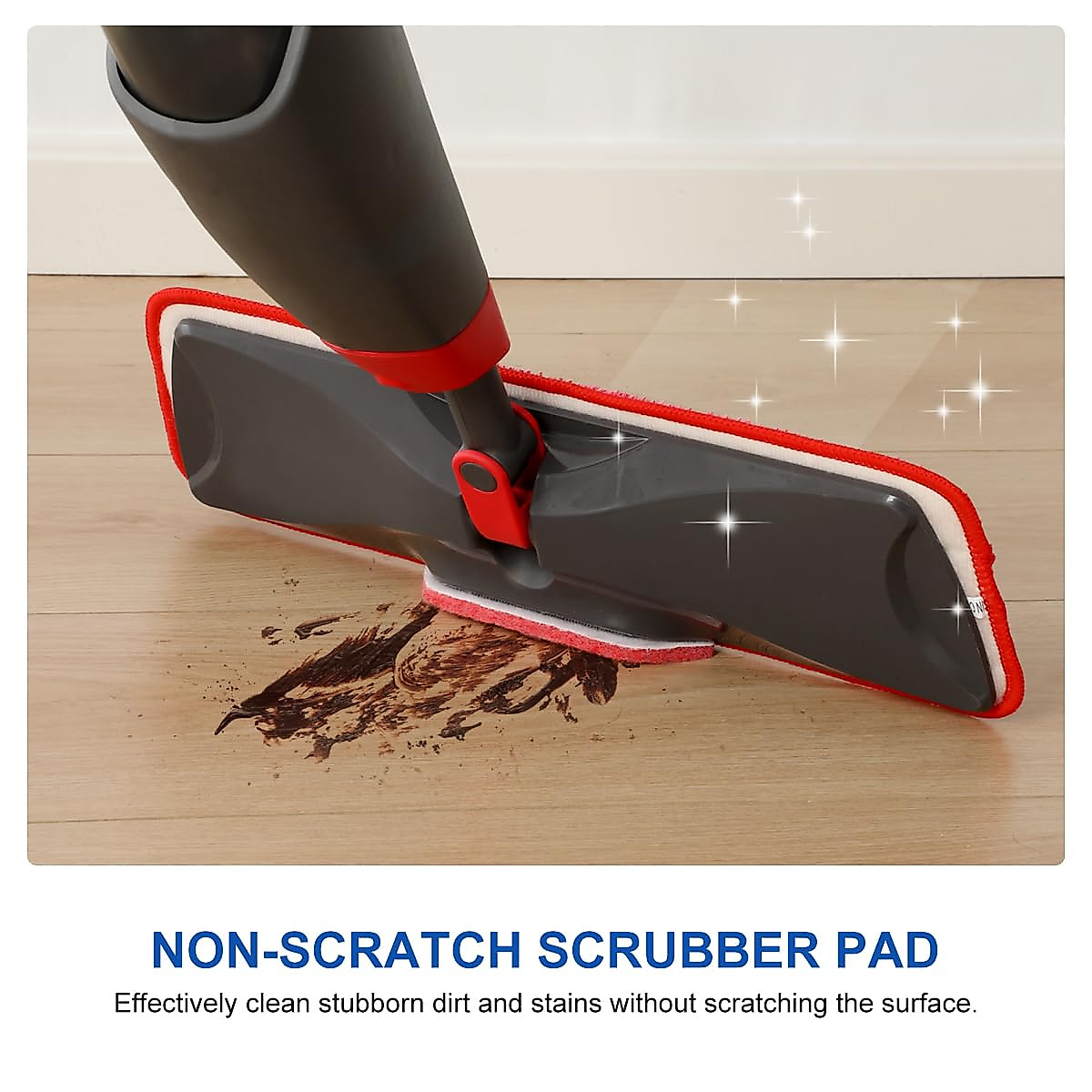 LANMU 3 Pack Microfiber Mop Pads and 2 Pack Scrubbing Pads Compatible with Rubbermaid Reveal Spray Mop,16.5" x 5.5" Reusable Replacement Head Cleaning Refills