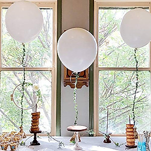 36 inch White Latex Balloons Large Round Balloon for Birthday Wedding Party Decorations,6 pcs