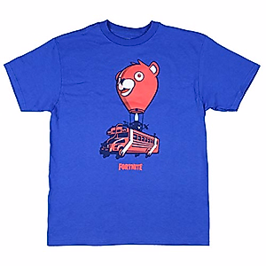 FORTNITE Camo Logo Big Boys Short Sleeve T-Shirt Video Game Licensed (Blue, Large)