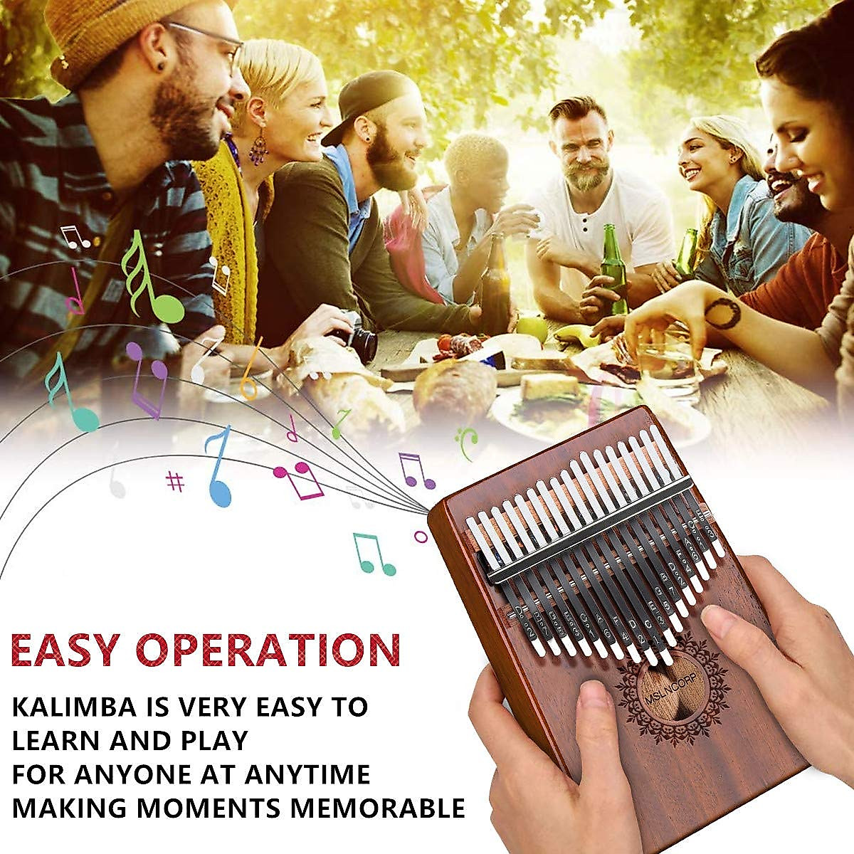 Kalimba Thumb Piano 17 Key Kalimba Thumb Piano Kalimba Mbira Instrument Thumb Piano Kalimba Mbira Kit Finger Piano Kalimba Thumb Piano 17 Keys Kalimba (Kalimba Thumb Piano 17 Key)