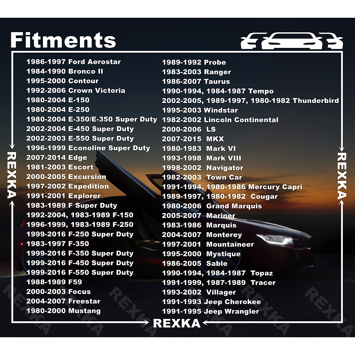 Rexka 30pcs Radiator Shroud & Trim Retainer Push-Type Clips Rivet Compatible with GM 20664092 Ford N804570S