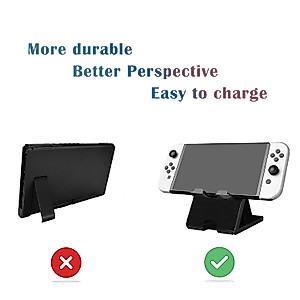 UDEE Bracket for Nintendo Switch, Steam Deck,Phone,iPad, Portable Folding Non-Slip Stand,4 Levels Angle Adjustment-Black