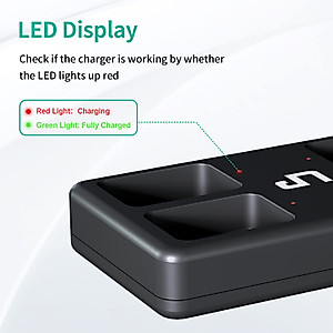 LP Rechargeable 9V Lithium Batteries - 600mAh Long Lasting LI-ion Batteries with Micro USB Charging Station - 4-Pack 9 Volt Batteries