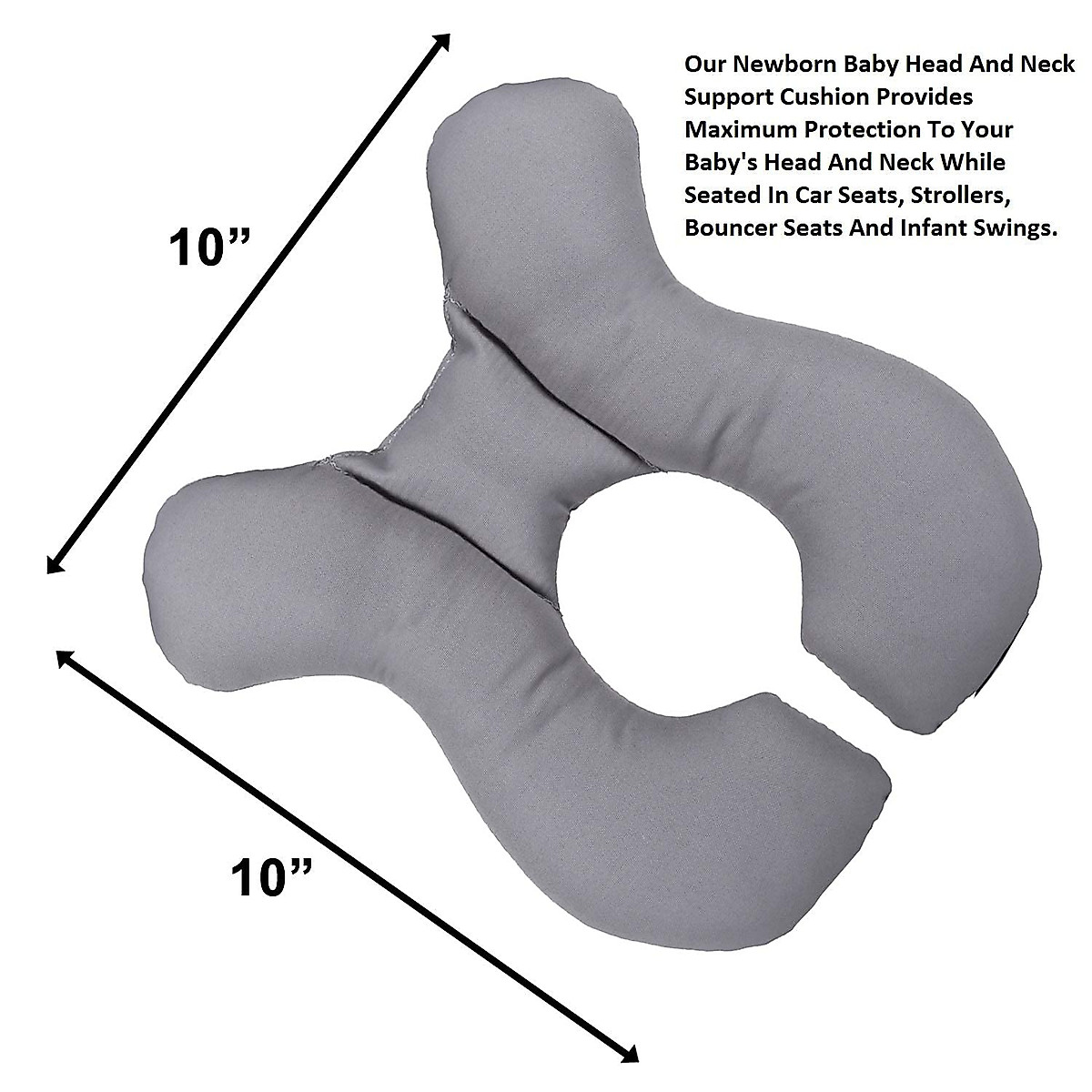 Lebogner Baby Head Support Pillow & Car Seat Strap Covers