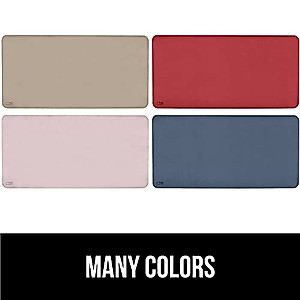 GORILLA GRIP Desk Mat, Non Slip and Heat Resistant Mouse Pad, Soft PU Leather Pads, Dual Sided Blotter, Desktop Protector Cover for Home Office Keyboard Laptop Computer and Writing 23.6x13.7 Navy Blue