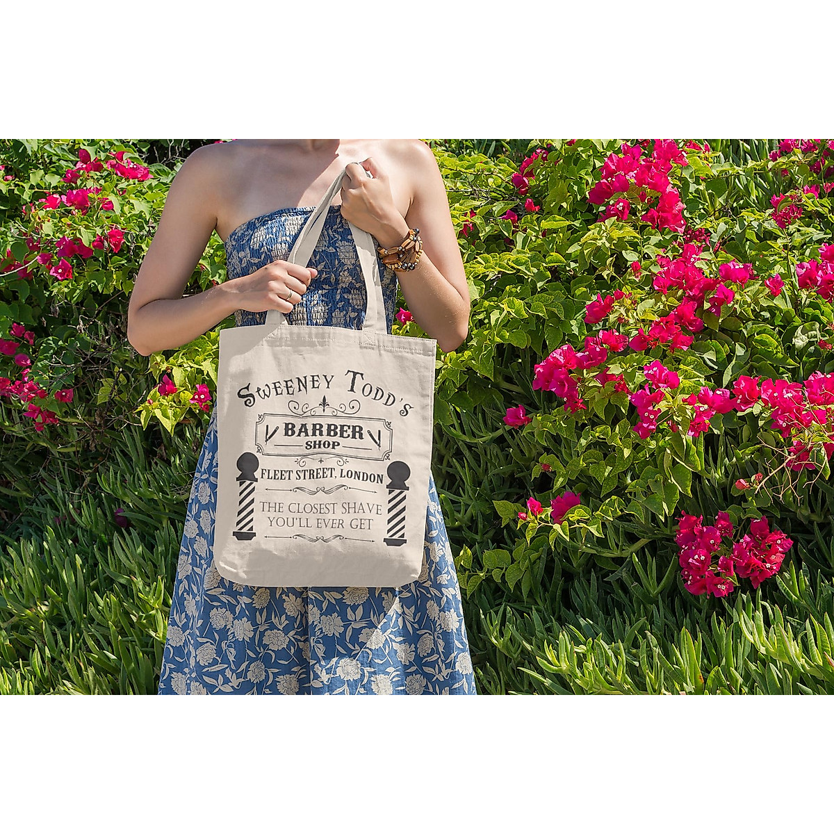 Mighty Circus Sweeney Todd's Barber Shop 100% Cotton Reuseable Grocery Tote