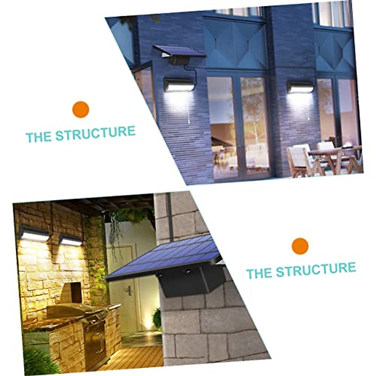 Housoutil 1 Set Solar Wall Light Solar Charging Solar Light Outdoor Sconce LED Wall Lamp Exterior Outdoor Wall Lights Solar Powered Lights Outdoor Outdoor Solar Lights for House