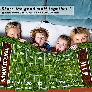 Todeyya Football Theme Monthly Baby Milestone Blanket for Boy Girl, Personalized Baby ​Super Soft Flannel Fleece Blanket for Newborn Baby Gifts S 50"X40" for Kid