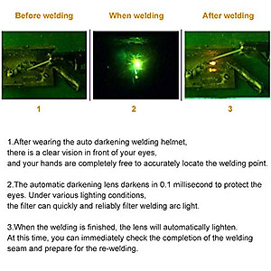 Welding Helmet Solar Auto Darkening Flat Flip Welding Half Helmet Grinding Welder Shield UV Infrared Protection for ARC MMA MAG TIG Plasma Cutting.