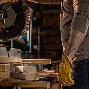 Wells Lamont Men's Deerskin Full Leather Light-Duty Driving Gloves | Large (962L), Gold