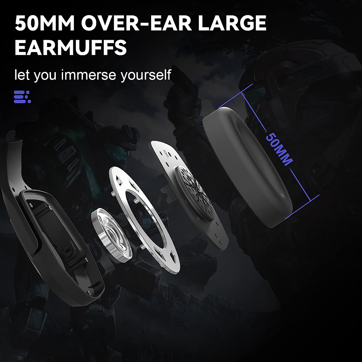 SADES Stereo Gaming Headset 3.5mm for P'S4 PC X'box One P'S5 Controller, Noise Cancelling Over Ear Headphones with Mic, Soft Memory Earmuffs for Multi-Platforms