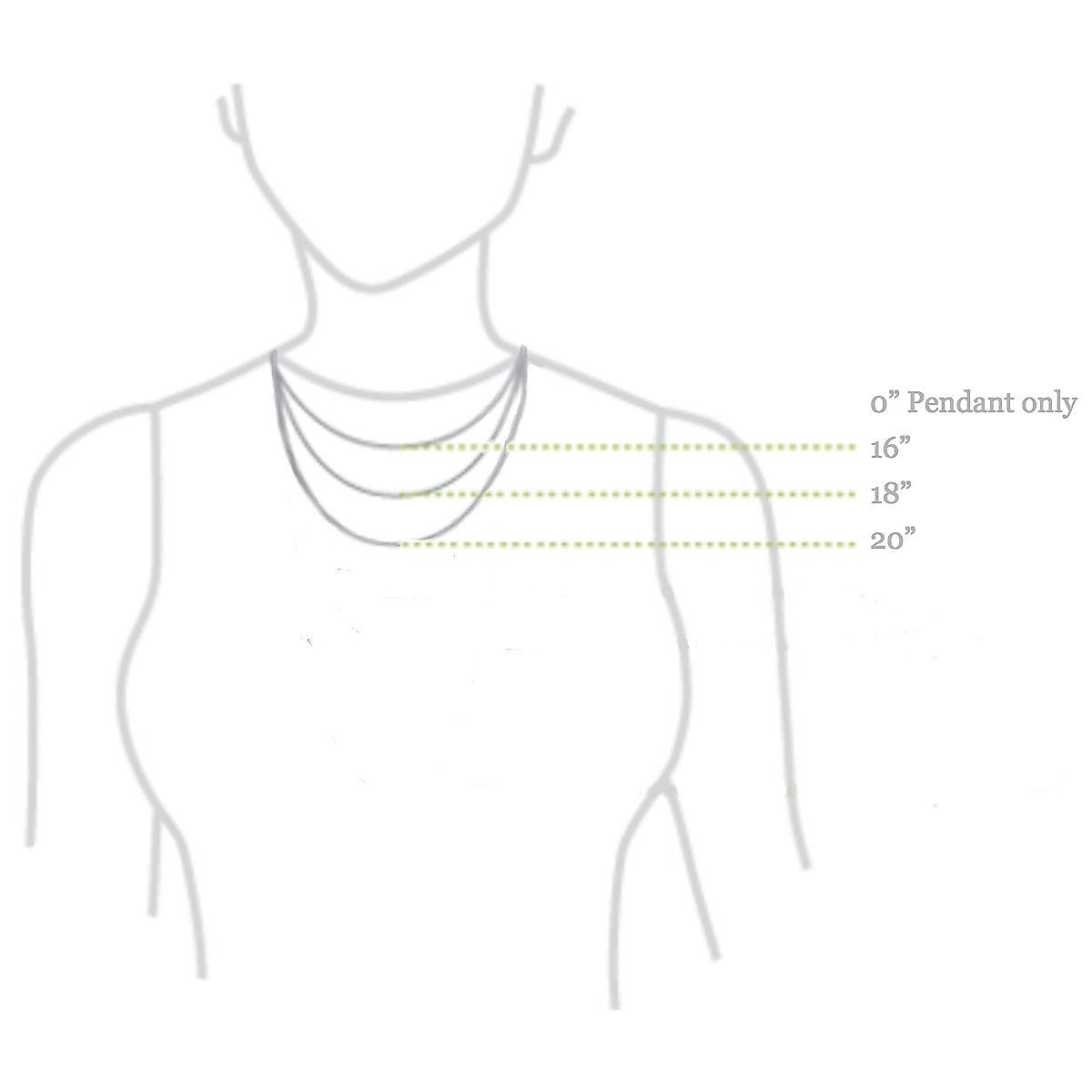 The Collegiate Standard Alpha Omicron Pi Sterling Silver Lavaliere with 18in Chain