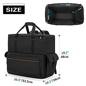 Trunab Computer Desktop Tower Carrying Case, PC Backpack for Computer Main Processor Case, Keyboard, Cable and Mouse, Earphone, Bag Only, Black