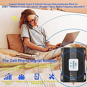 AT&T Cell Phone Signal Booster AT&T Signal Booster T Mobile ATT Cell Signal Booster AT&T Booster 5G 4G LTE Band 12/17 AT&T Cell Phone Booster ATT Cell Booster AT&T Cellular Booster home ATT Extender