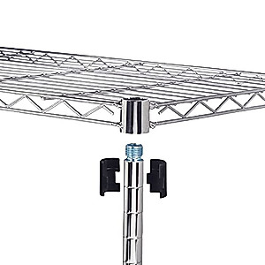 Kcelarec Heavy Duty 5 Tier Wire Shelving Unit 5 Shelves Storage Rack Thicken Steel Tube, NSF Certified, Chrome