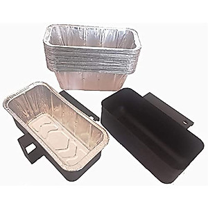 Firsgrill 32-Pack Professional Fits Blackstone 17" 22" 28" 30" 36" Griddle Grill Liners Foil Tray Drip Pans Grease Cup Liners 8" L x 3.75" W x 3" D