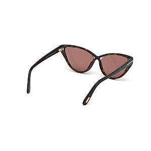 Tom Ford Cateye Sunglasses TF740 Charlie-02 52E Dark Havana 56mm FT0740