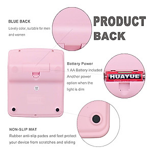 Calculators, BESTWYA 12-Digit Dual Power Handheld Desktop Calculator with Large LCD Display Big Sensitive Button (Pink, Pack of 1)