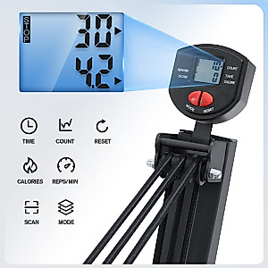 Rowing Machine for Home Use, Rowing Machine Rower for Full Body Exercise Cardio Workout with LCD Monitor & Comfortable Seat Cushion, Quiet & Smooth t-2023 Revolution New Row Machine (Black)