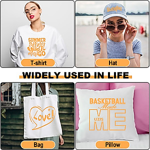 CAREGY Heat Transfer Vinyl White Iron on Vinyl-12"x 45Ft HTV Vinyl Roll Easy to Cut & Weed for Heat Vinyl Design