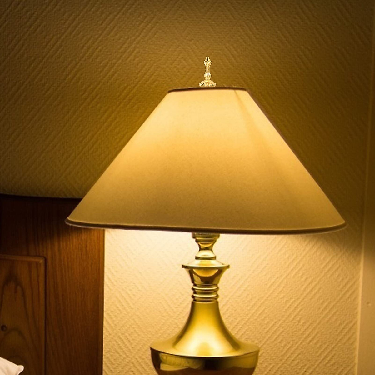 Beaupretty Gold Knobs Lamp Finial Cap Replacement 4pcs Gold Metal Knob Lamp Shade Finial Decoration Lamp Finials Lighting Accessories for Chandelier Table Floor Lamp Crystal Table Lamp