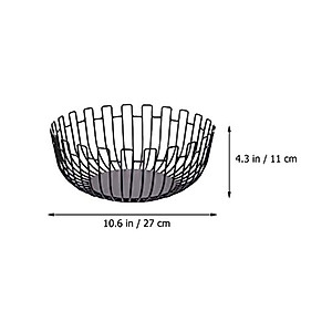 Cabilock Pantry Storage Baskets Metal Wire Fruit Bowl Countertop Fruit Basket Holder Stand Snack Plate Dish Serving Tray Decorative Container for Kitchen Living Room Style 2 Wire Storage Baskets