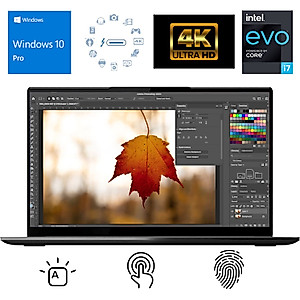 Lenovo IdeaPad Slim 9i 14" 4K UHD Touchscreen Ultra Business Laptop Intel Core i7-1165G7 EVO 16GB LPDDR4x 512GB PCIe SSD Backlit KB FP Reader, Thunderbolt 4, Windows 10 Pro, Shadow Black (Renewed)