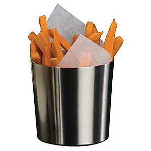 American Metalcraft FFC337 Fry Cups, 3.4" Length x 3.4" Width, Silver
