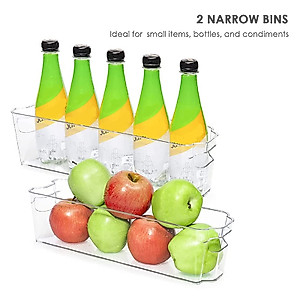 LSZ fridge organizer 6Pcs Refrigerator Organizer Bins Set, Clear Fridge Organizer, 14 Grid Egg Tray Beverage Box BPA Free Pantry Organization fridge organizer