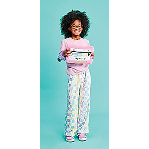 iscream Mood Meter Fur & Fleece 11" x 7" Pillow with Embroidered Accents