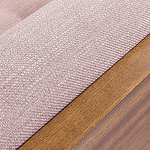 Christopher Knight Home Harriet Sectional, Light Blush, Dark Walnut