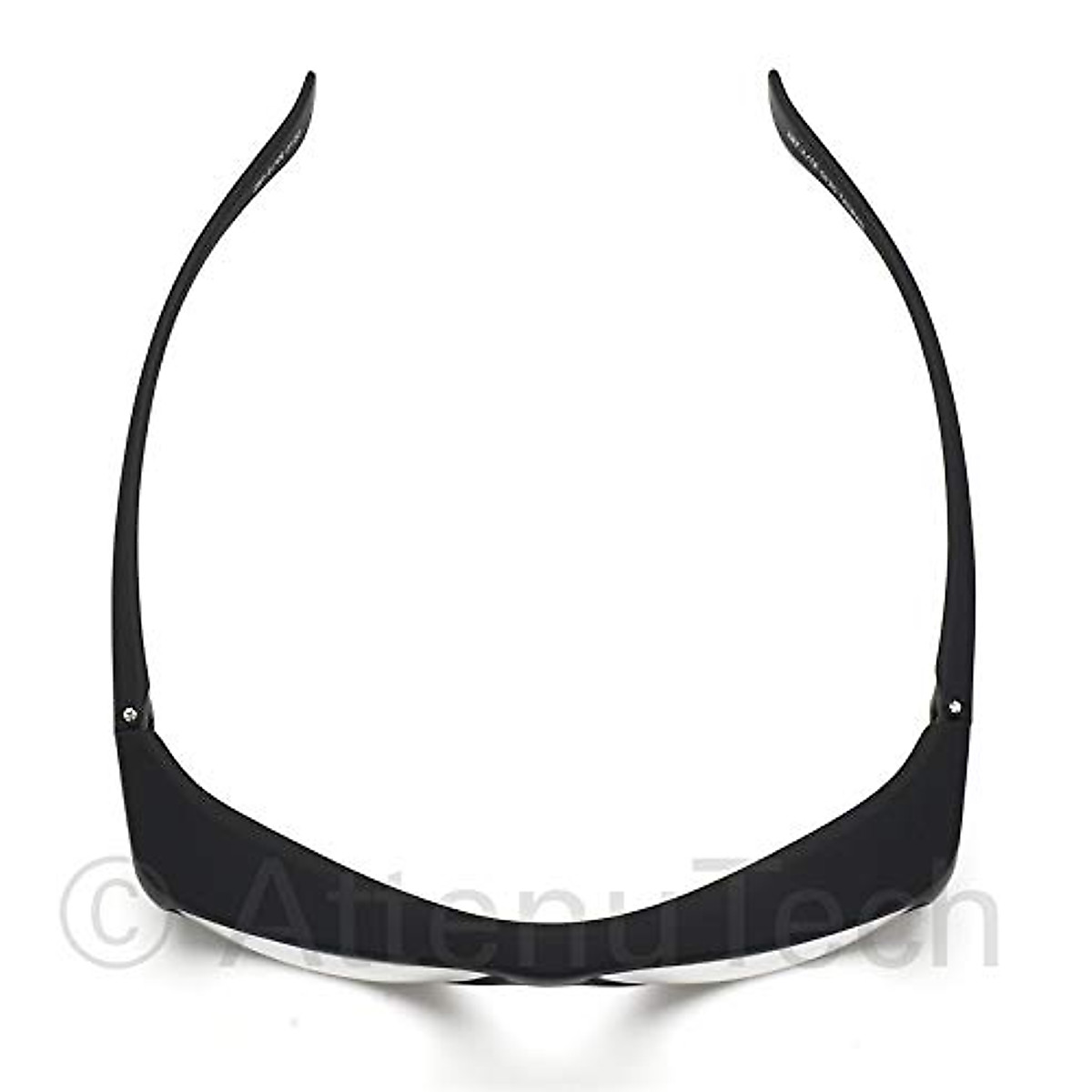 ATTENUTECH Radiation Safety Glasses, Black Fit Over frame, MicroliteFt Pb Eyewear .75mm pb Lead lenses (Non-AntiFrog, Black)