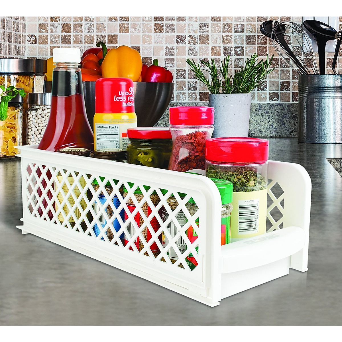 BASKET DRAWERS 15" Versatile 2 Tier Portable Sliding